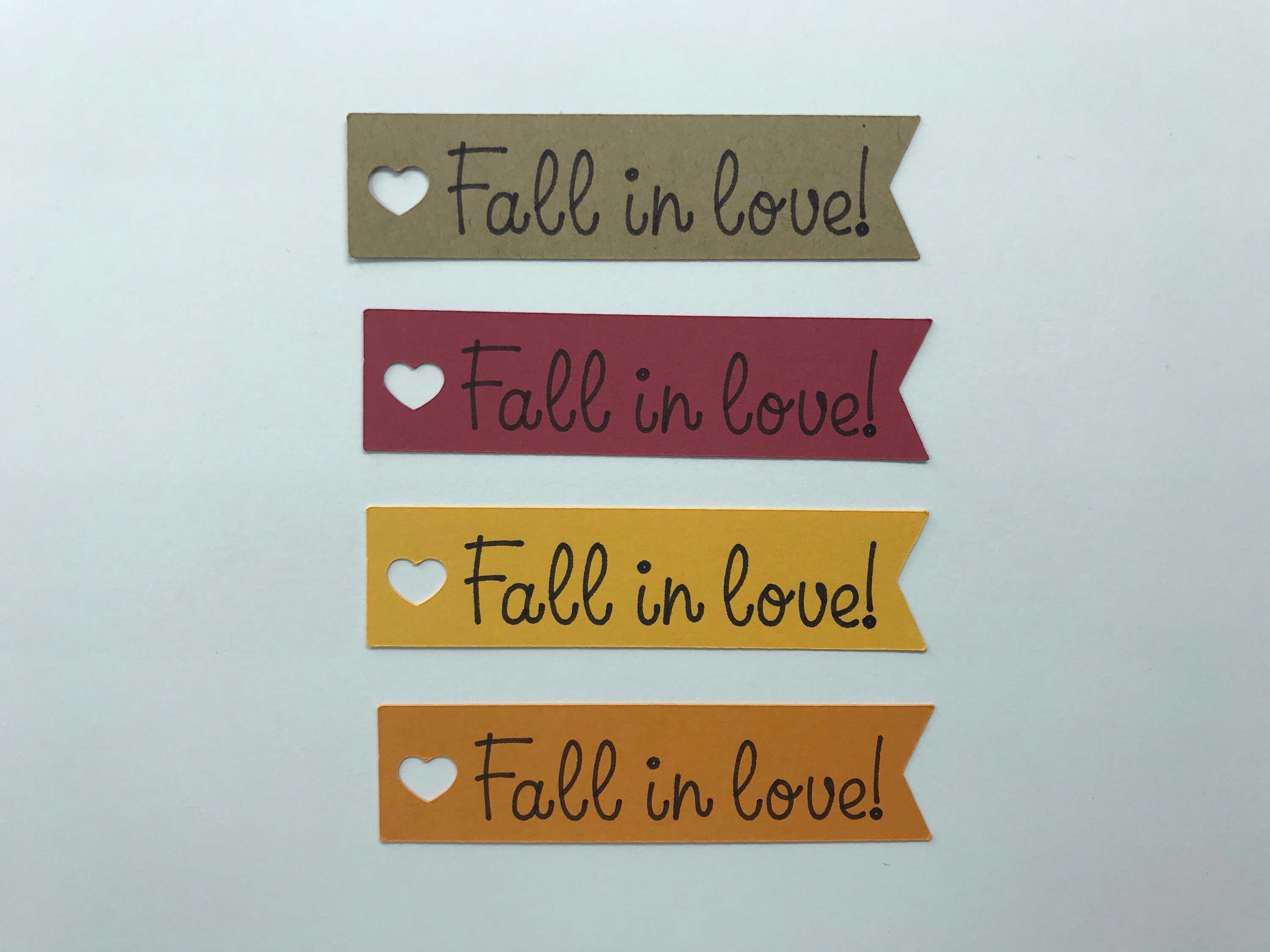 Fall in Love Mini Tags Fall in Love Wedding Decor Fall in | Etsy