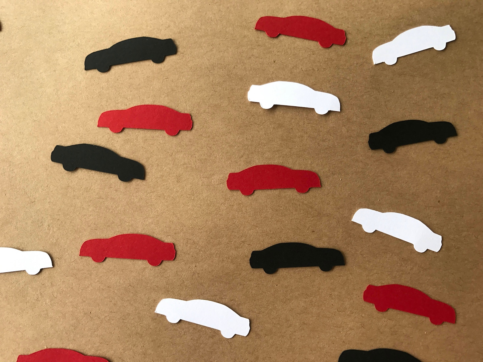 Red Black and White Car Confetti Racing Car Birthday Party - Etsy