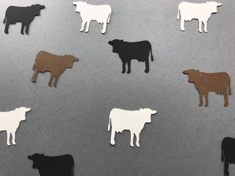 Cow Confetti Cow Party Decorations Farm Animal Confetti - Etsy