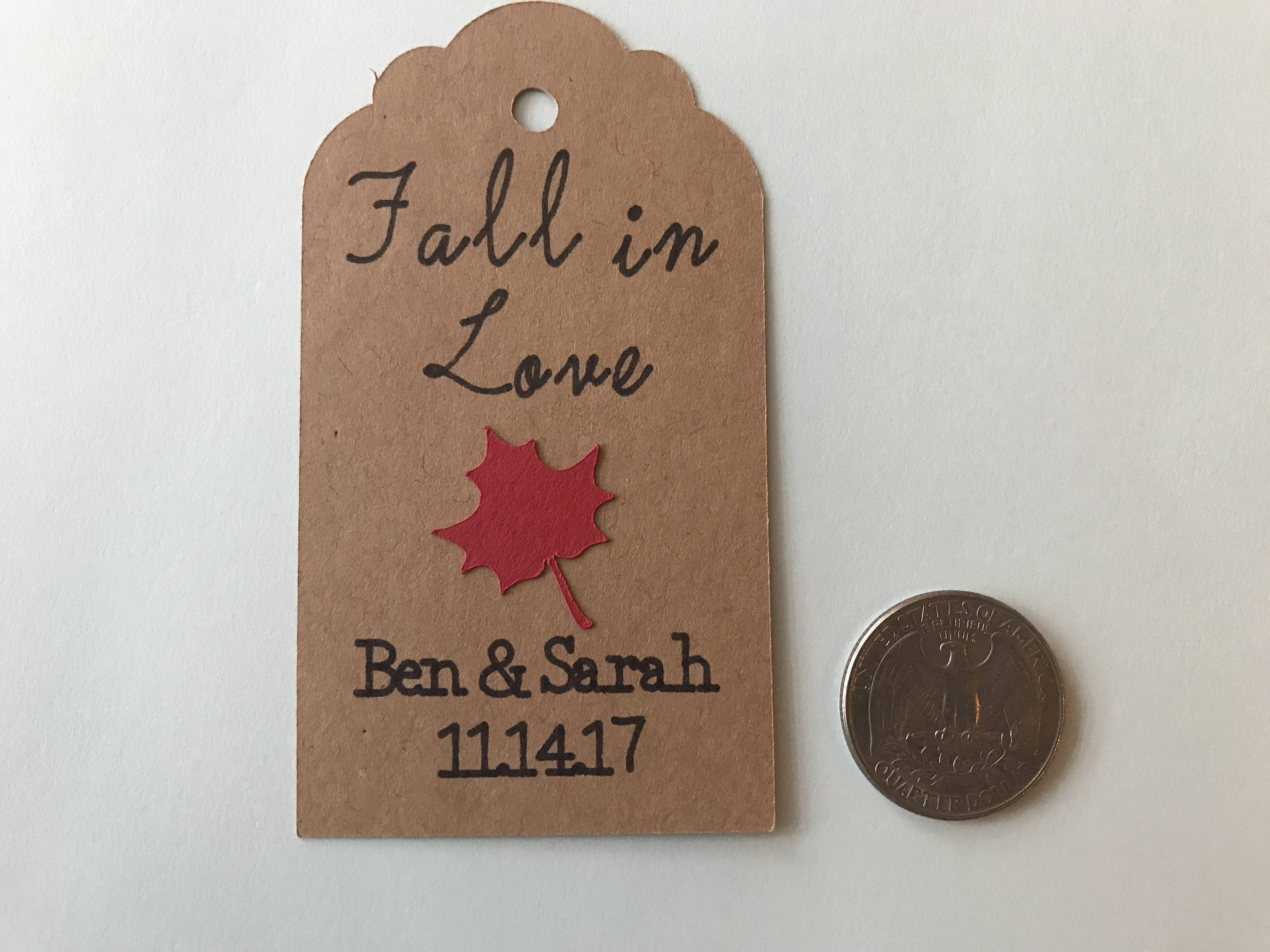 Fall in Love Favor Tags Custom Favor Tags Fall Wedding - Etsy