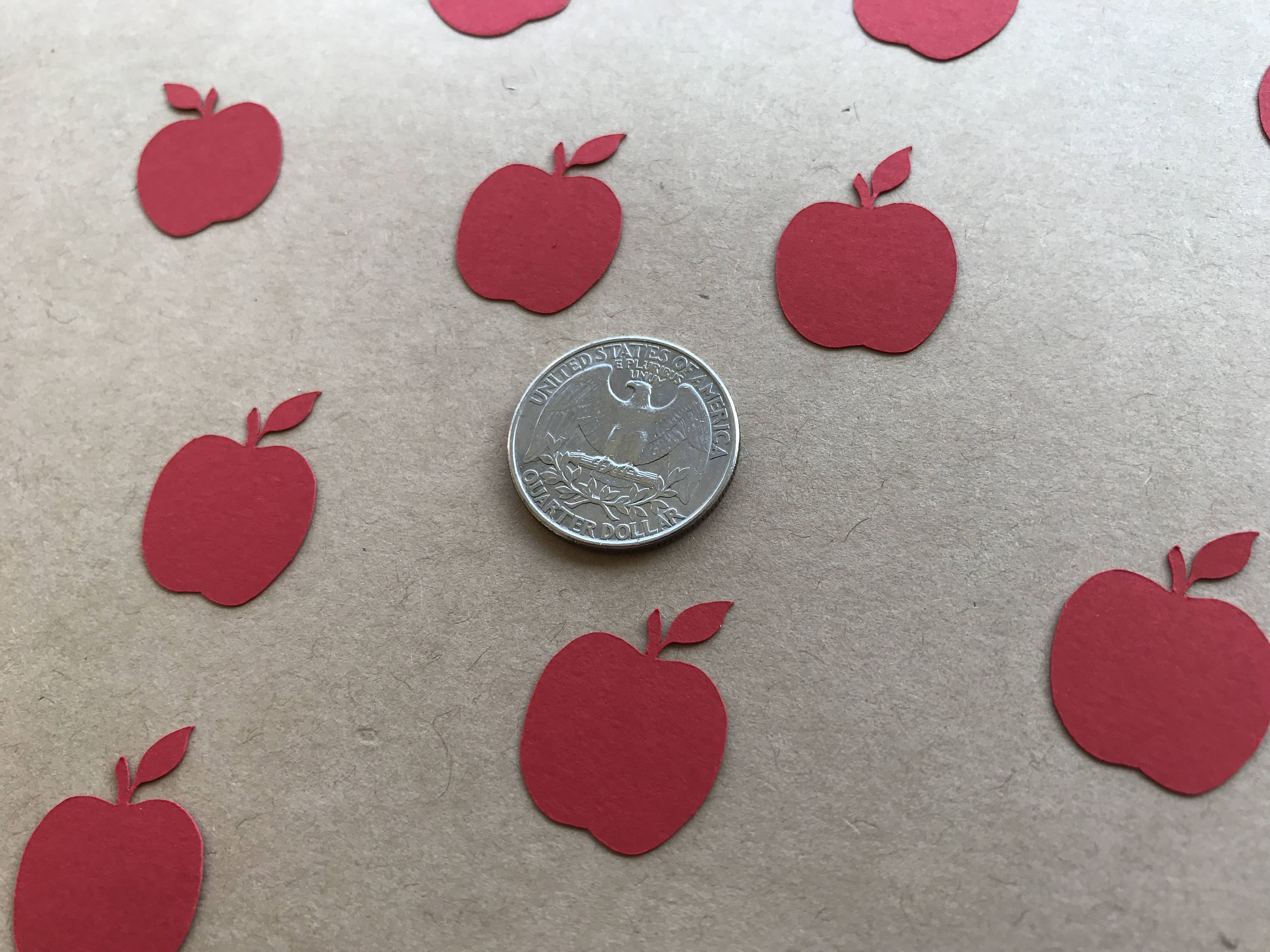 Red Apple Confetti Apple Decorations Teacher Decorations | Etsy