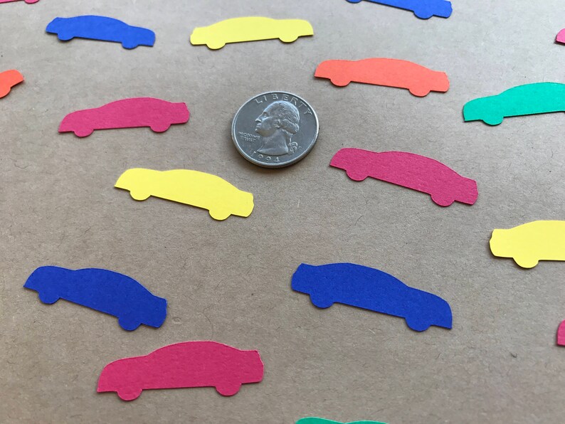 Car Confetti Primary Color Car Confetti Car Birthday Party - Etsy