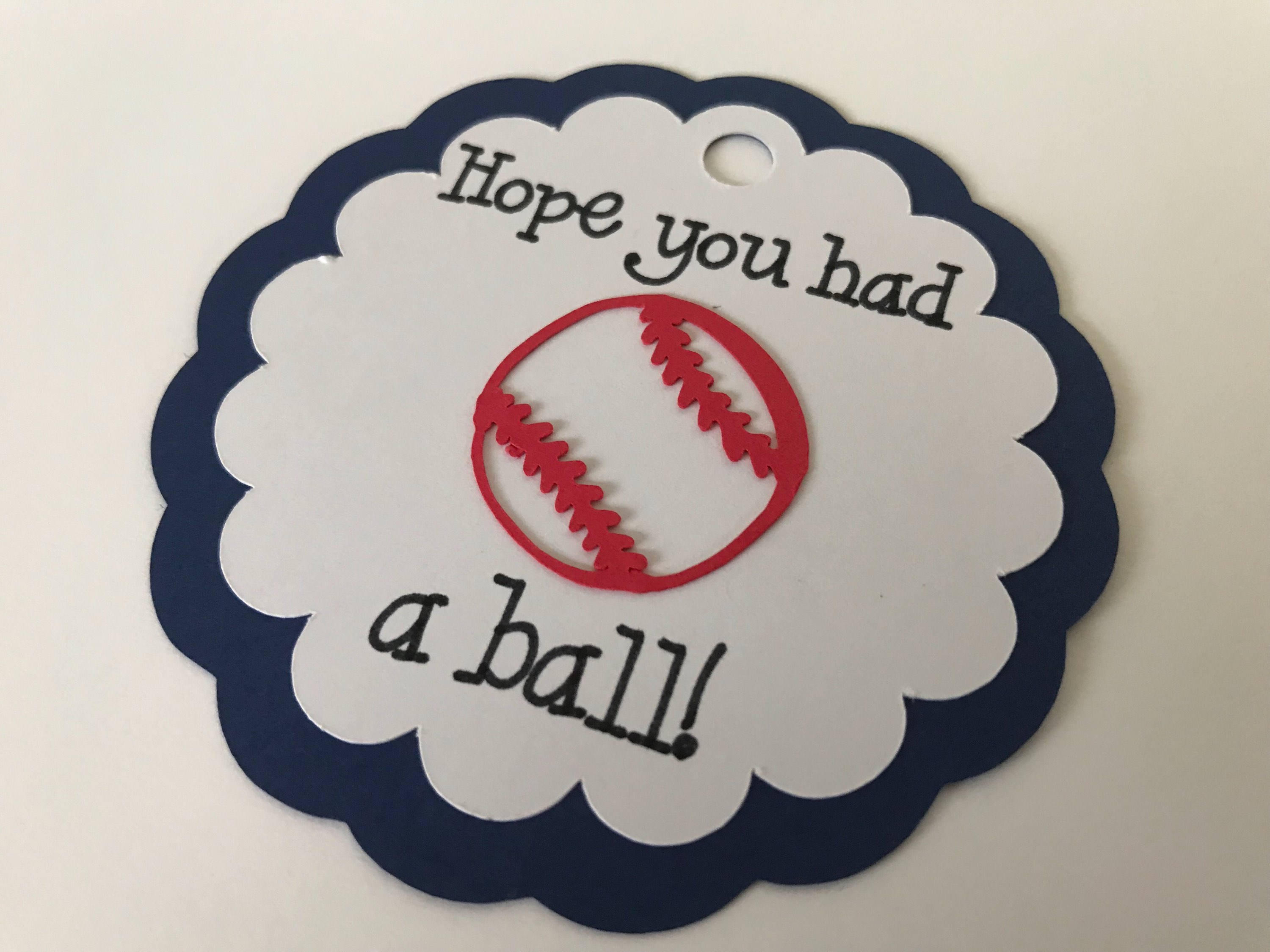 Baseball Birthday Favor Tags Had A Ball Favor Tag Baseball - Etsy