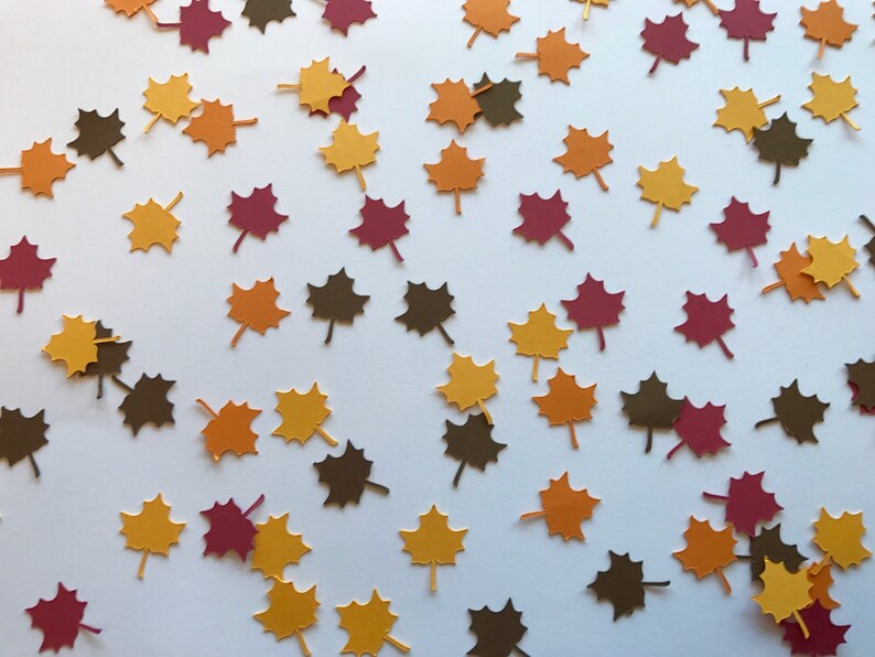 Leaf Confetti Fall Confetti Fall Party Decor Fall in | Etsy