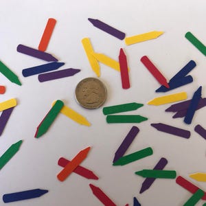 Primary Color Crayon Confetti Crayon Decor Coloring Party - Etsy