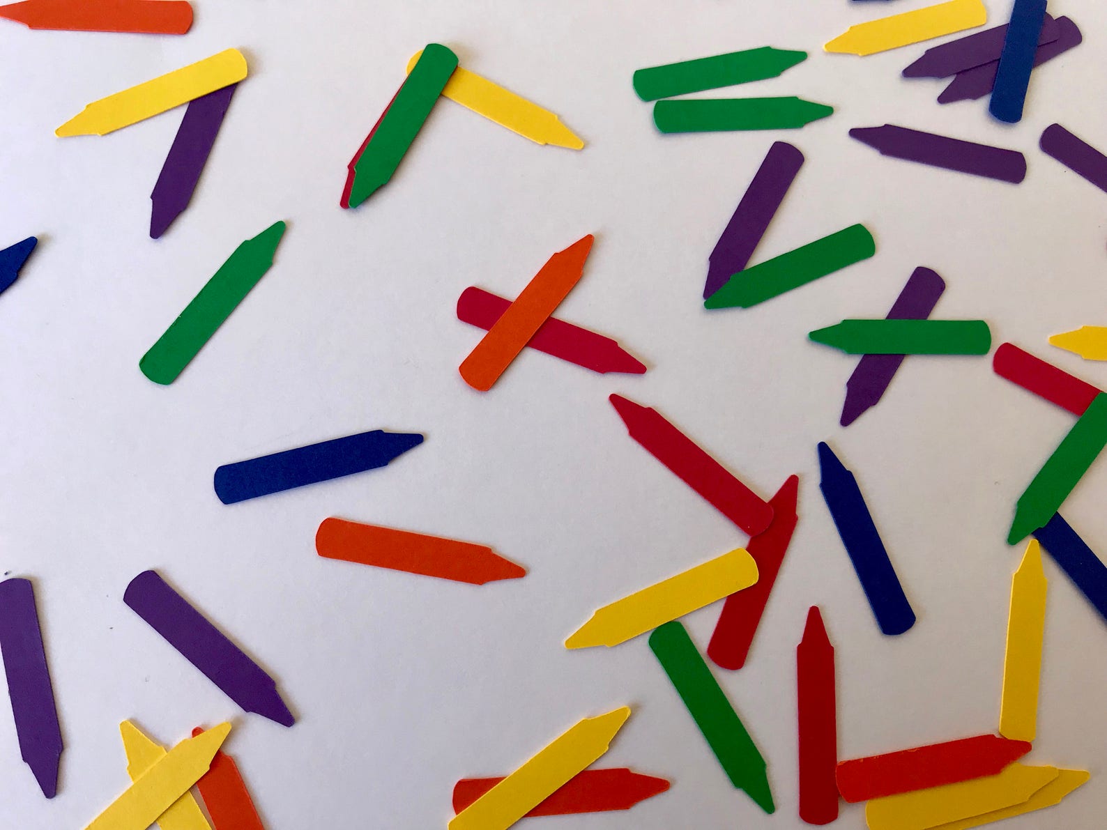 Primary Color Crayon Confetti Crayon Decor Coloring Party | Etsy