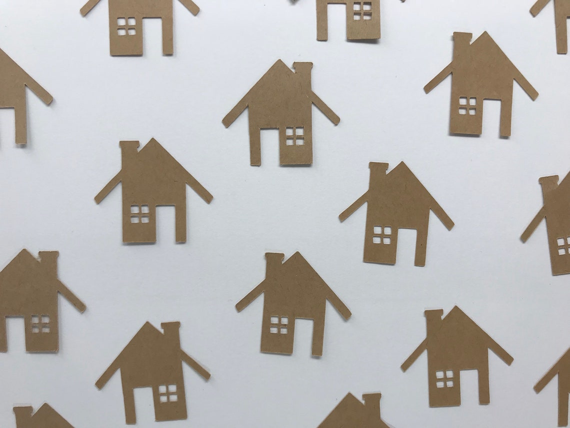 Kraft House Confetti Housewarming Party Decor House - Etsy