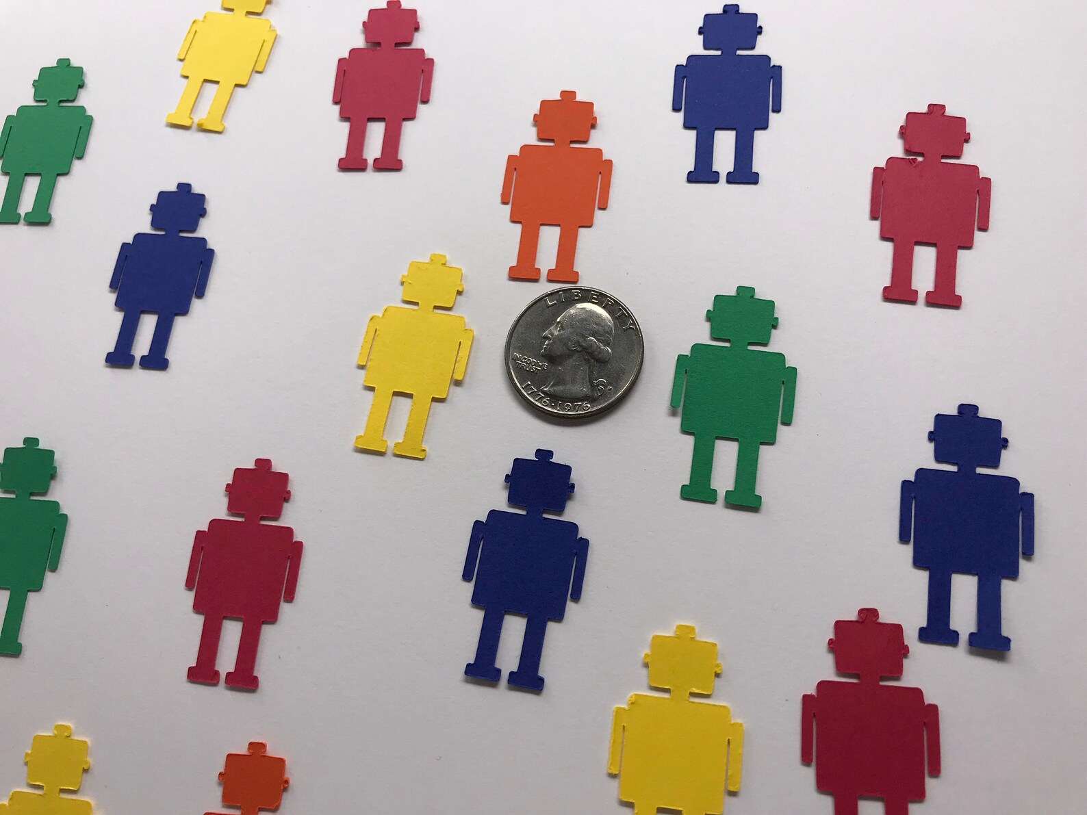 Robot Confetti Primary Color Robots Robot Decor Robot - Etsy