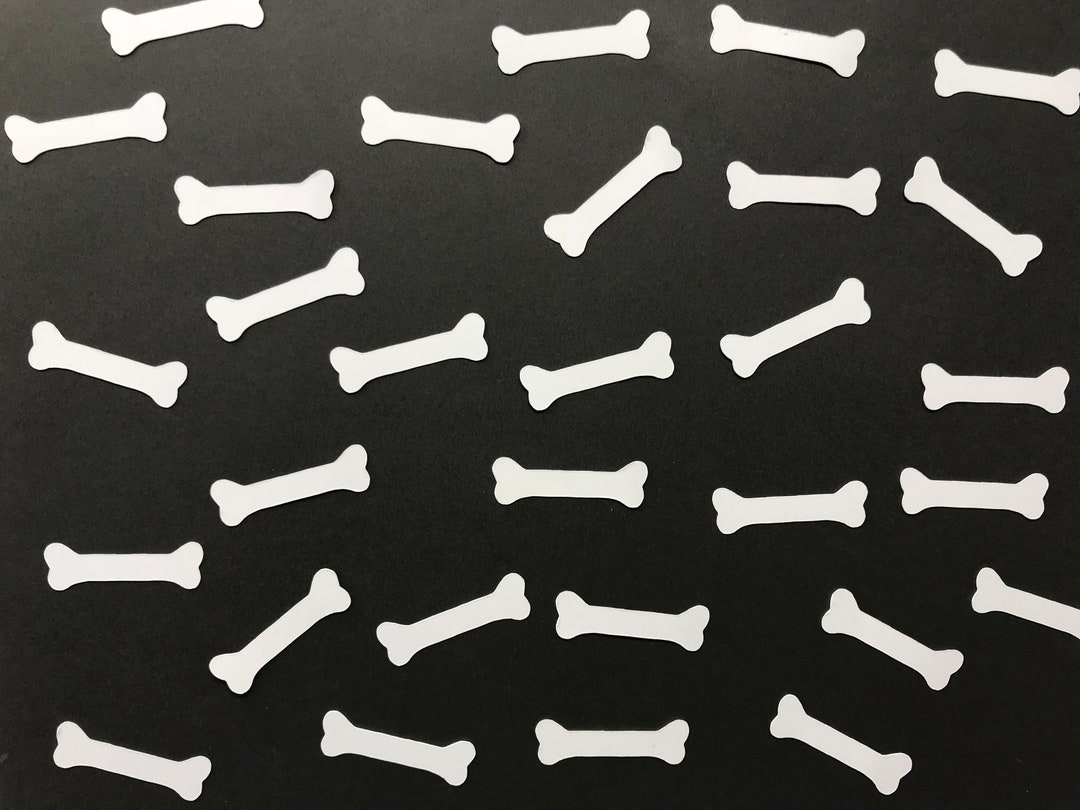 White Bone Confetti - Puppy Party Decorations - Dog Bone Decorations ...