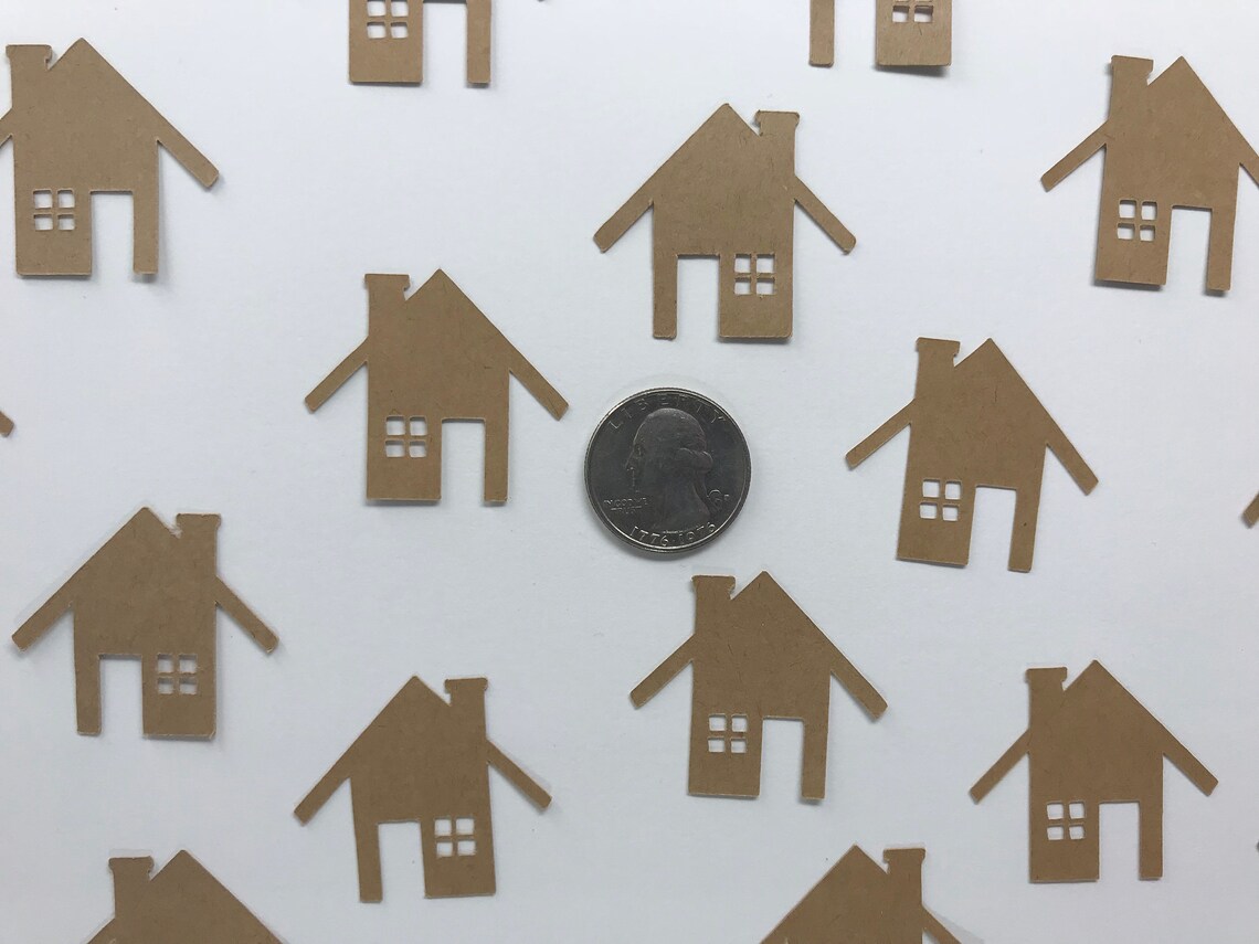 Kraft House Confetti Housewarming Party Decor House | Etsy