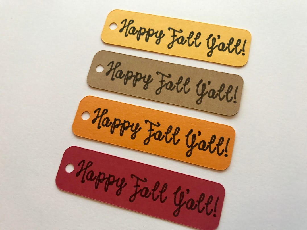 Happy Fall Y'all Tags - Fall Party Favors - Fall Tags - Fall Decor ...