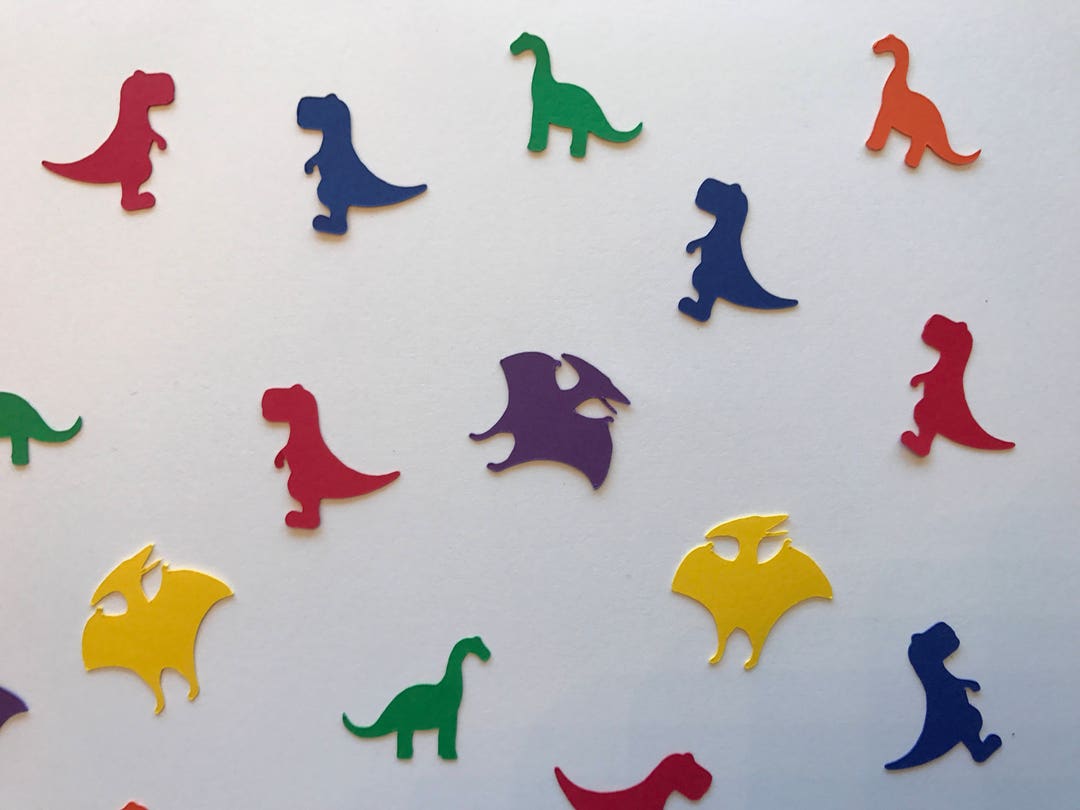 Rainbow Dinosaur Confetti - Dinosaur Birthday Party - Dinosaur Decor ...
