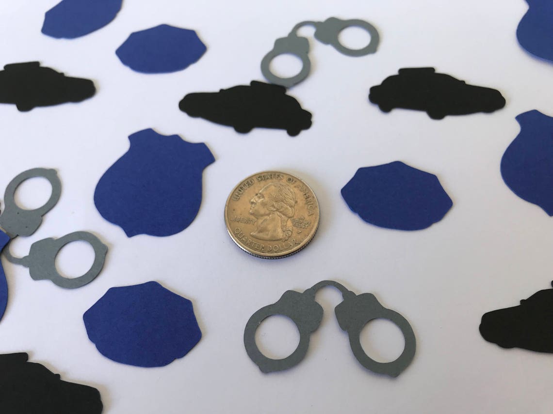 Police Confetti Police Birthday Party Decorations Boy | Etsy