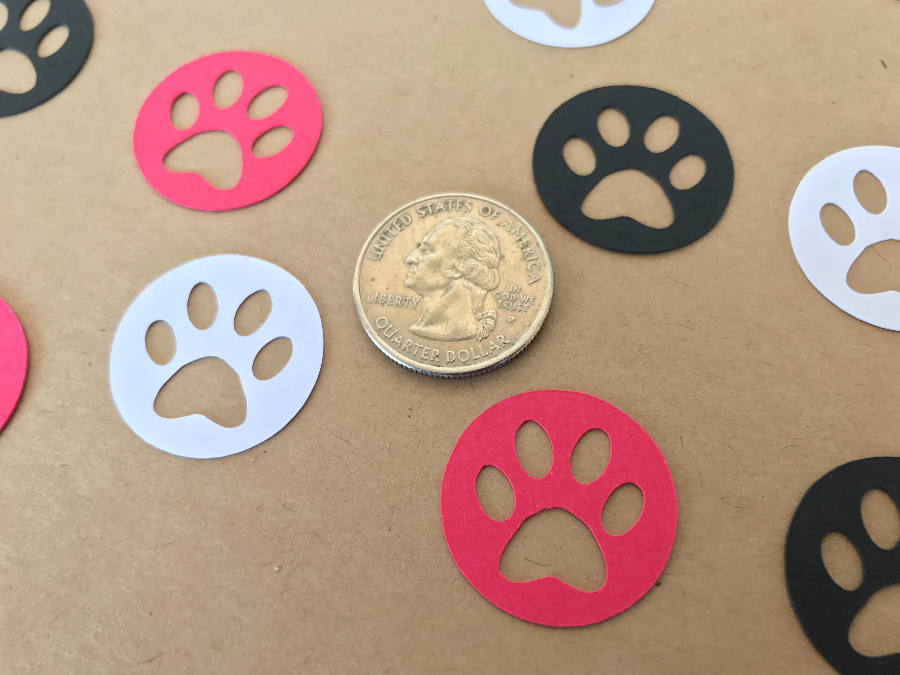 Paw Print Confetti Paw Print Decorations Puppy Party Decor | Etsy