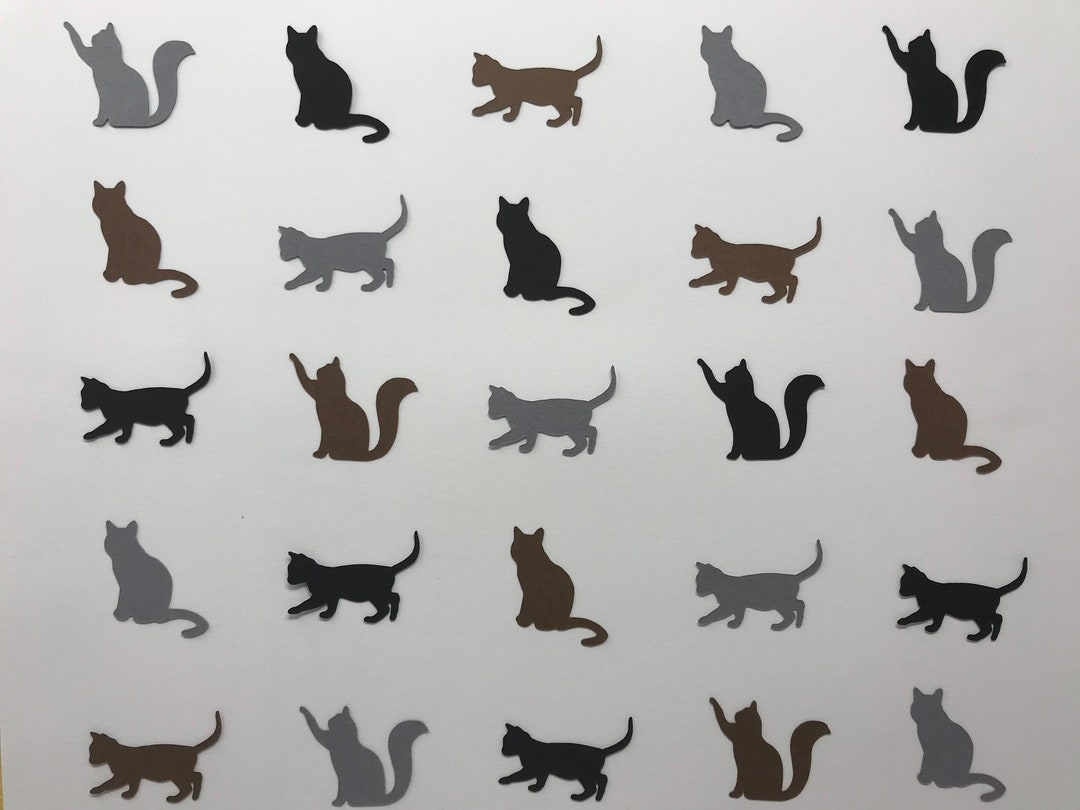 Cat Confetti - Kitten Confetti - Cat Birthday Party - Cat Party Decor ...