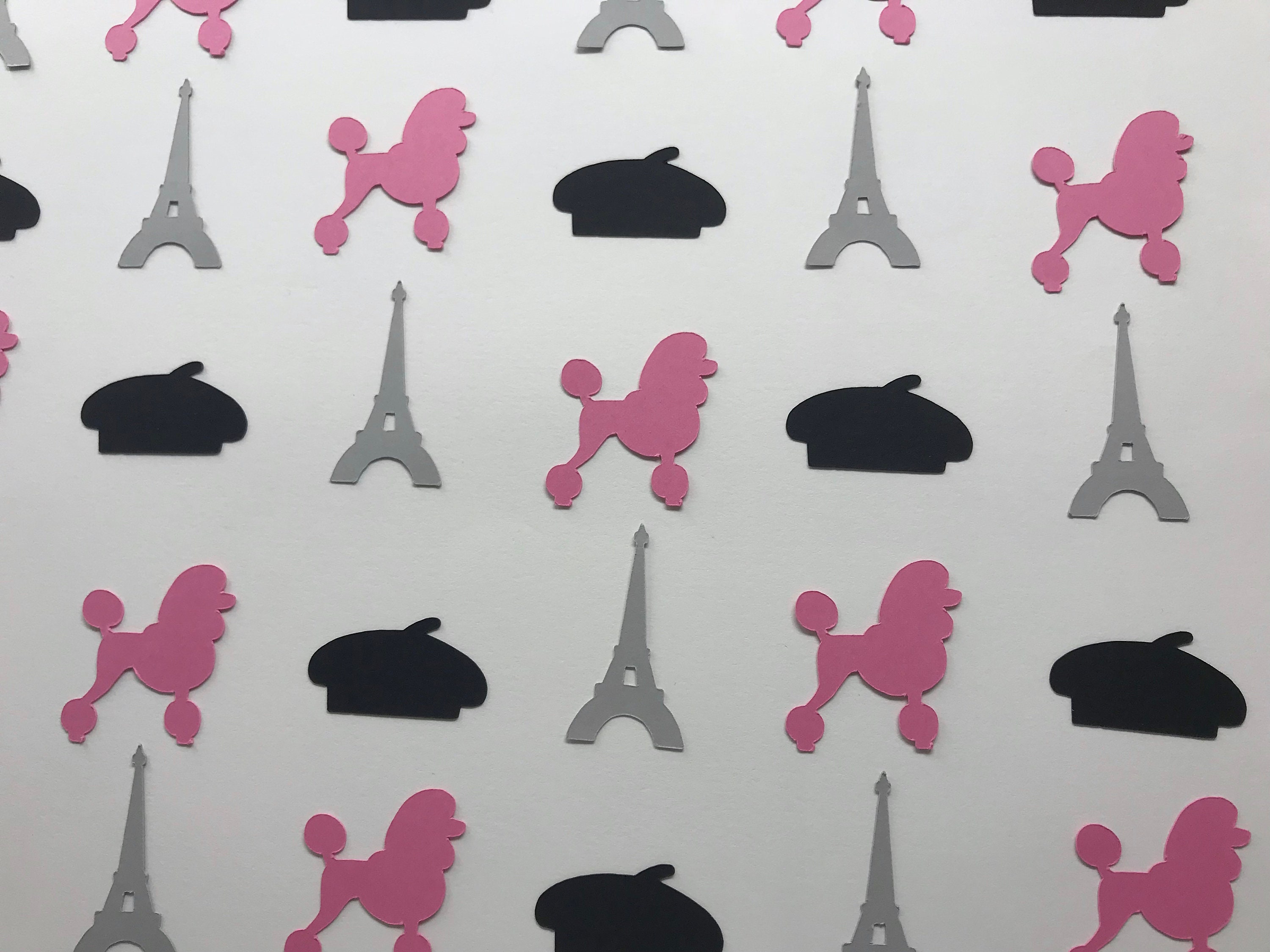 Paris Confetti Paris Themed Party Poodle Confetti Eiffel | Etsy