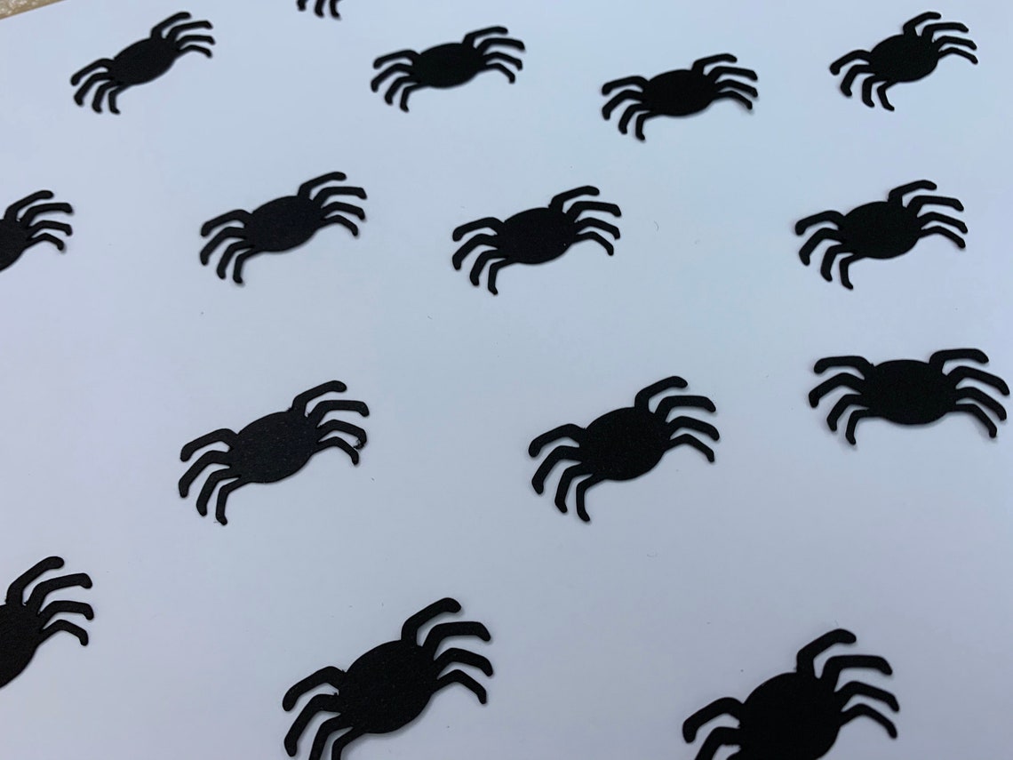 Black Spider Confetti Spider Confetti Halloween Decor | Etsy