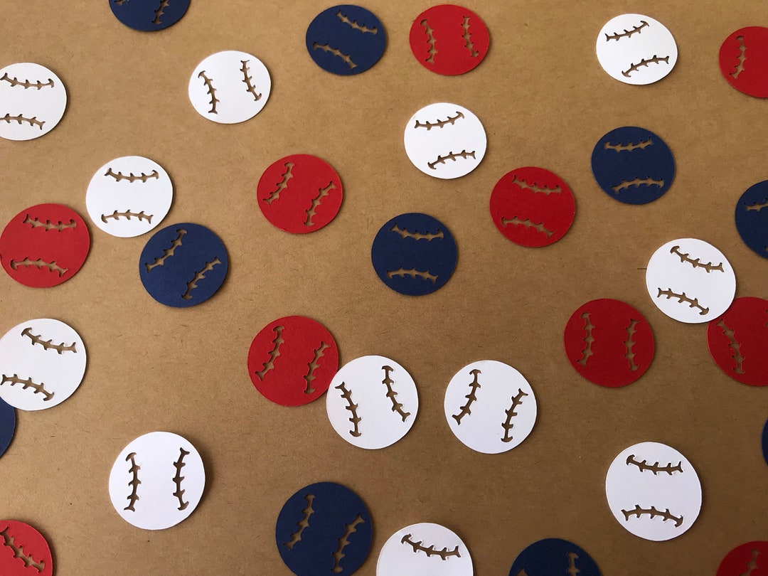 Baseball Confetti Red, White, and Blue Baseball Confetti Baseball ...