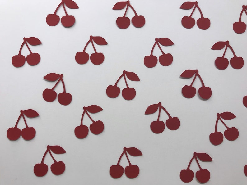 Cherries Confetti Cherry Confetti Fruit Confetti Tutti | Etsy
