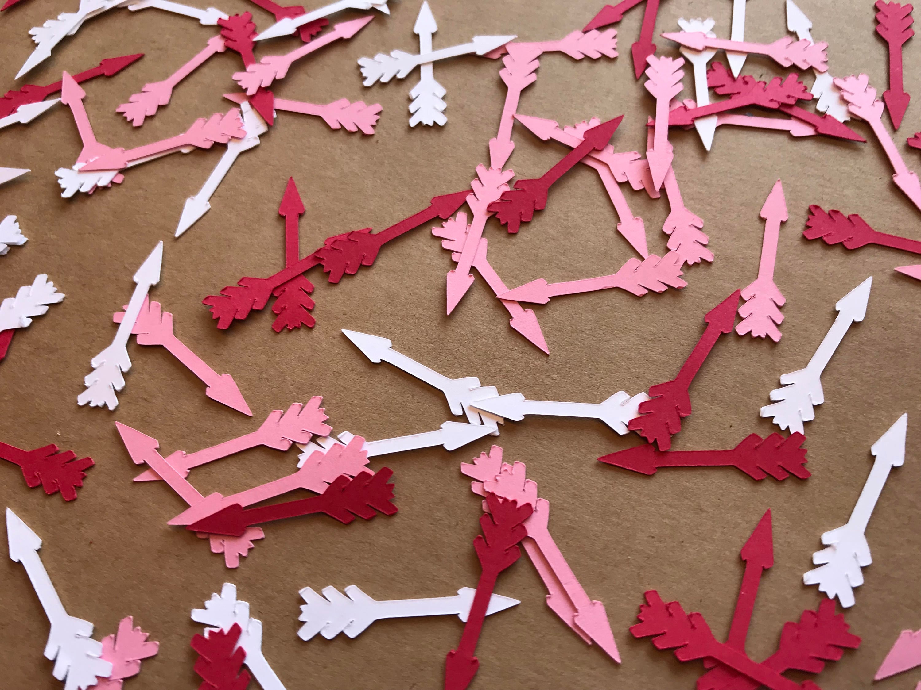 Pink Red and White Arrow Confetti Cupid Decorations - Etsy