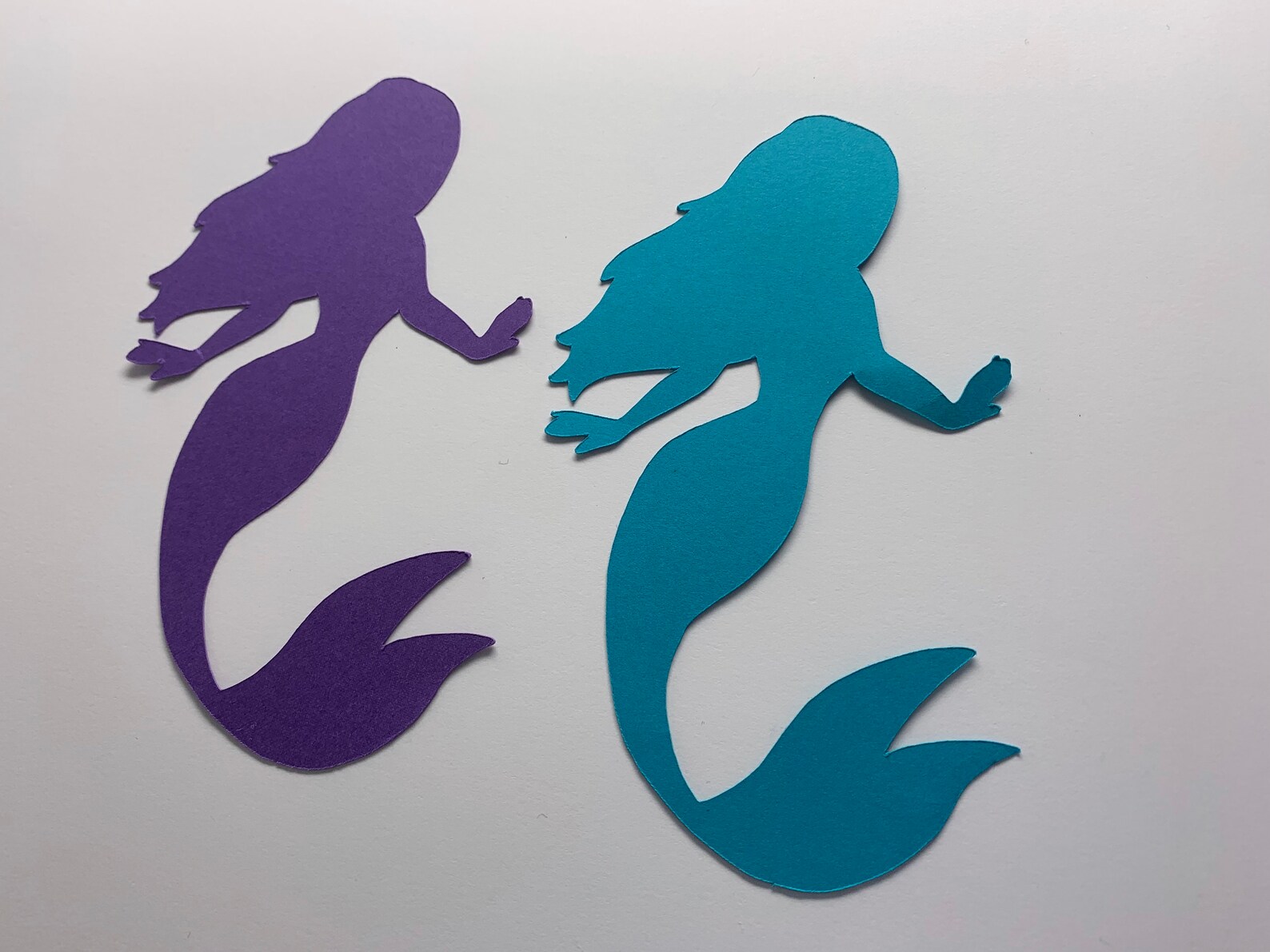 Teal and Purple Mermaid Die Cuts - Mermaid Die Cuts - Mermaid Bulletin ...