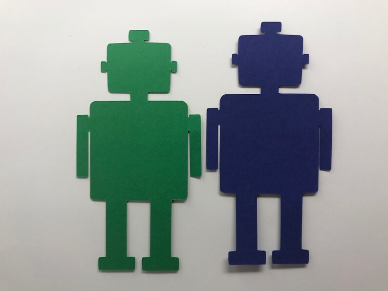 Robot Die Cuts Robot Birthday Party Decor Robot Party - Etsy