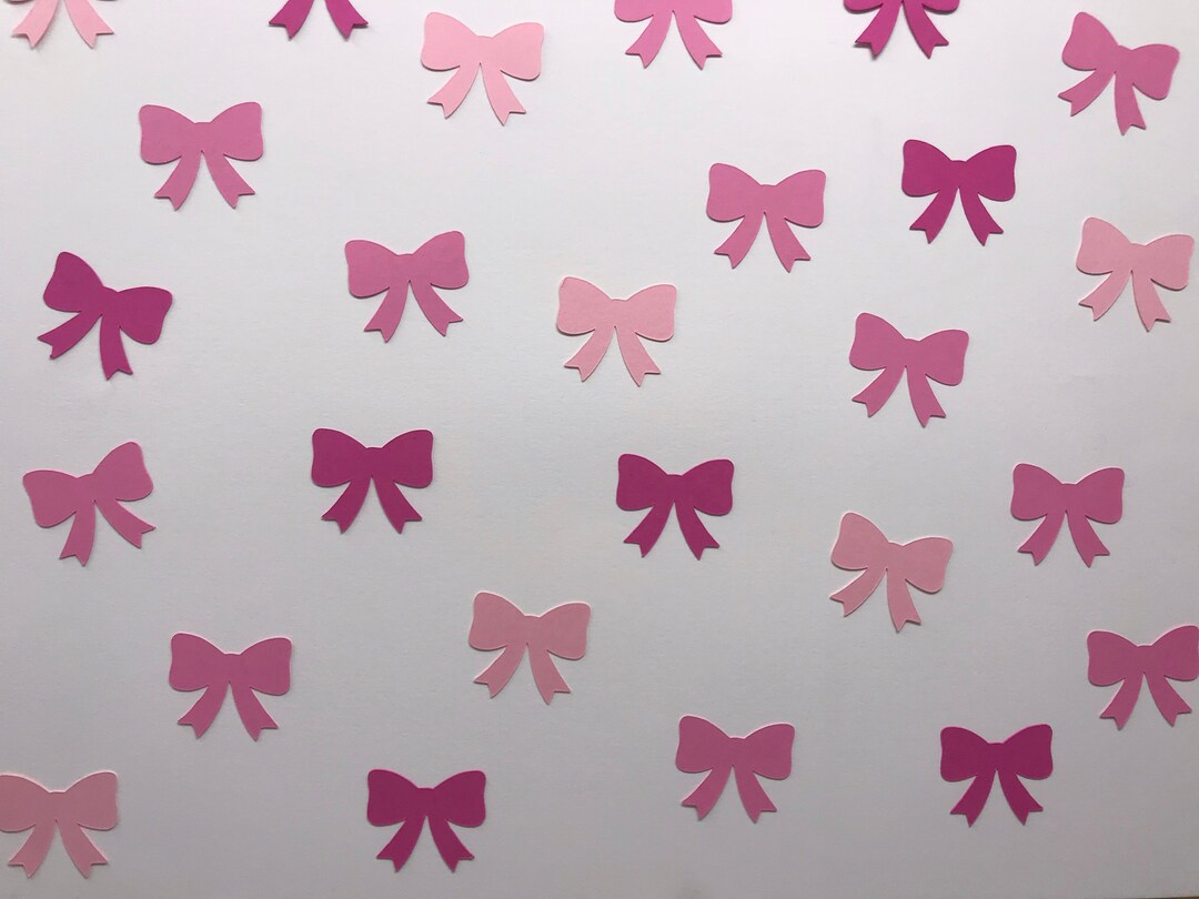 Pink Bow Confetti - Shades of Pink Bows - Pink Baby Shower - Little ...
