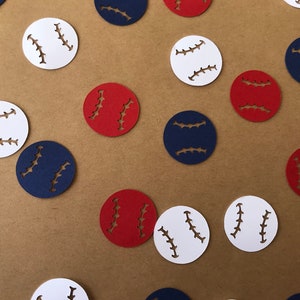 Baseball Confetti Red, White, and Blue Baseball Confetti Baseball ...