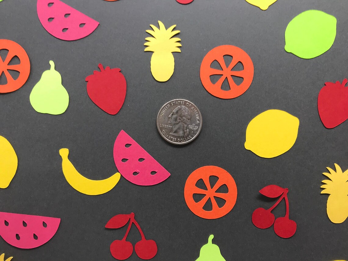 Tutti Frutti Confetti Fruit Confetti Twotti Frutti Party - Etsy