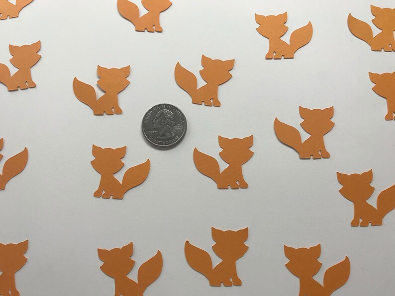 Orange Fox Confetti Fox Decorations Woodland Creatures - Etsy
