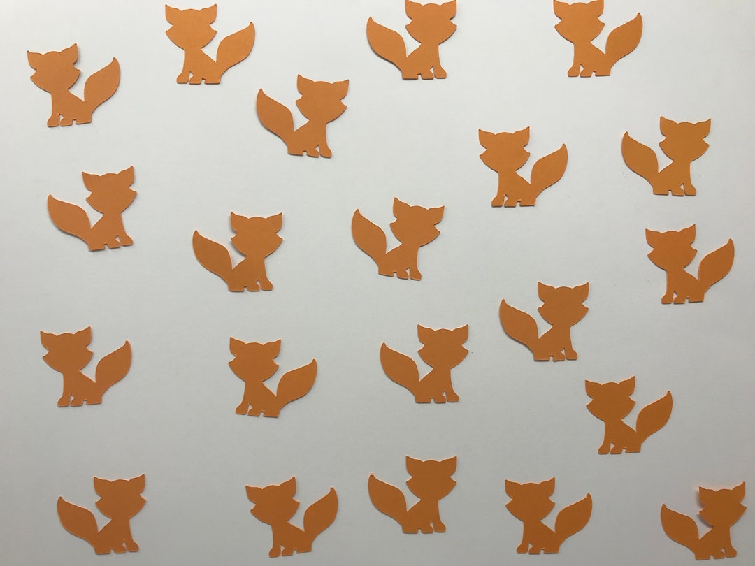 Orange Fox Confetti - Fox Decorations - Woodland Creatures Decor ...