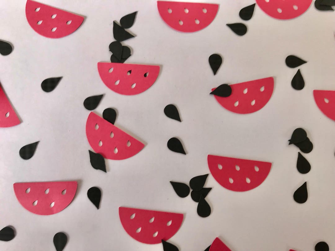 Watermelon Confetti - Watermelon Decor - Watermelon Seed Confetti ...