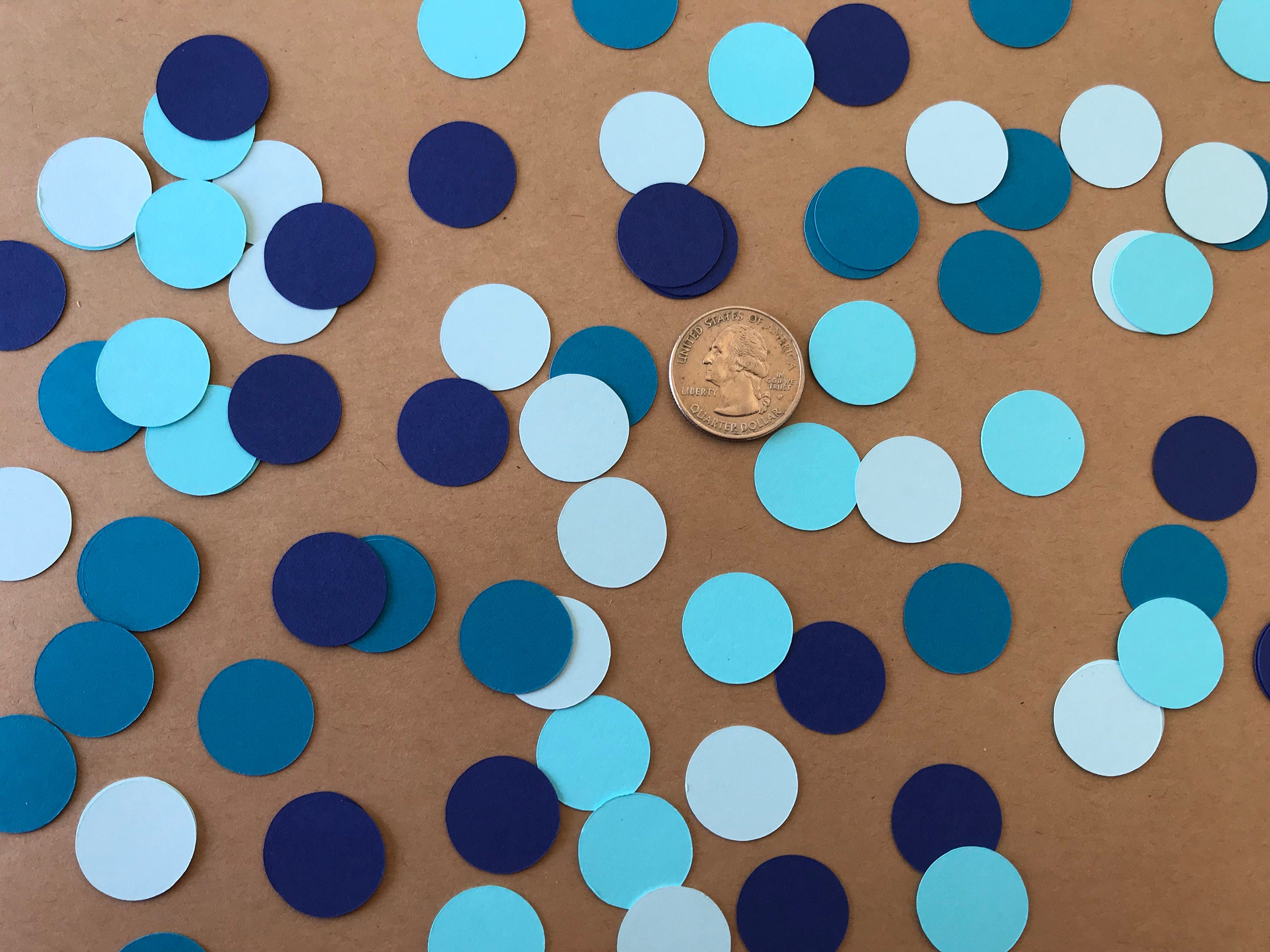 Blue Confetti Blue Dot Confetti Shades of Blue Confetti | Etsy