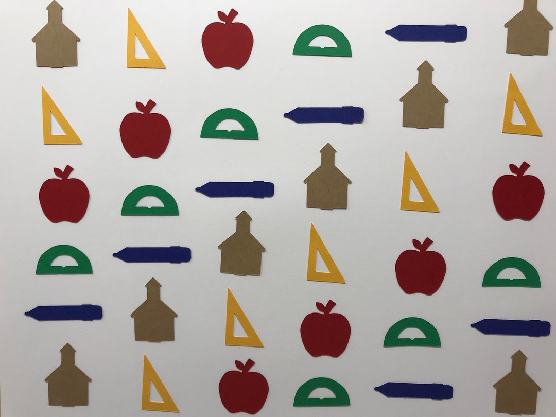 School Confetti - Back to School Party Decor - Teacher Confetti ...