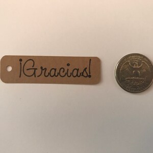 Gracias Tags - Gracias Favor Tags - Gracias Wedding Tags - Thank You ...