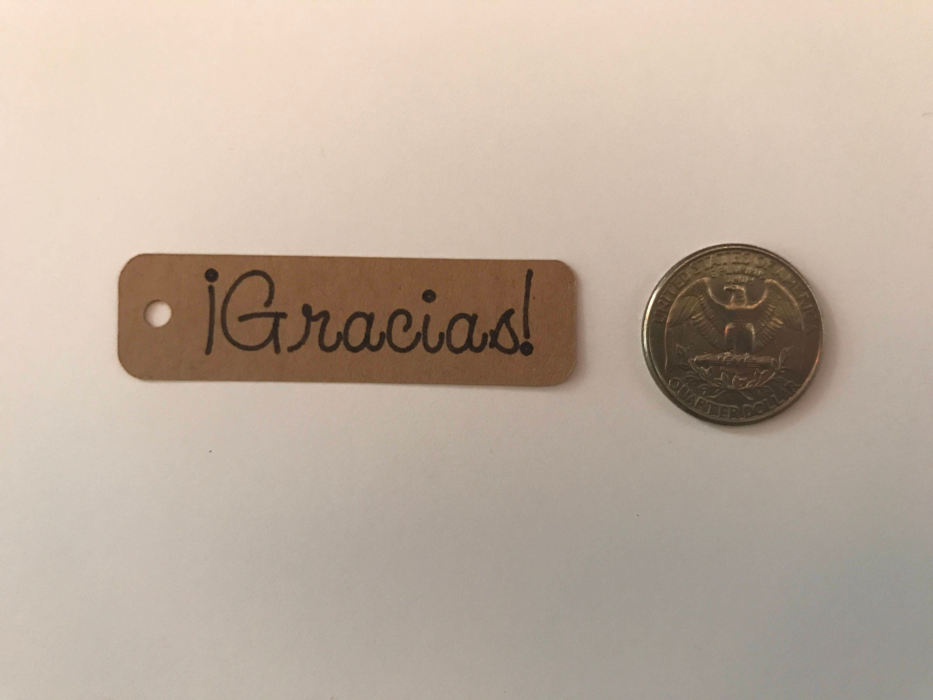 Gracias Tags Gracias Favor Tags Gracias Wedding Tags - Etsy