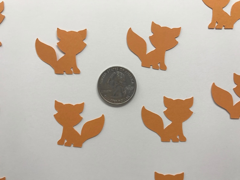 Orange Fox Confetti Fox Decorations Woodland Creatures - Etsy