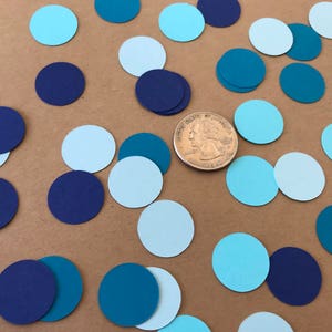 Blue Confetti - Blue Dot Confetti - Shades of Blue Confetti - Boy Baby ...