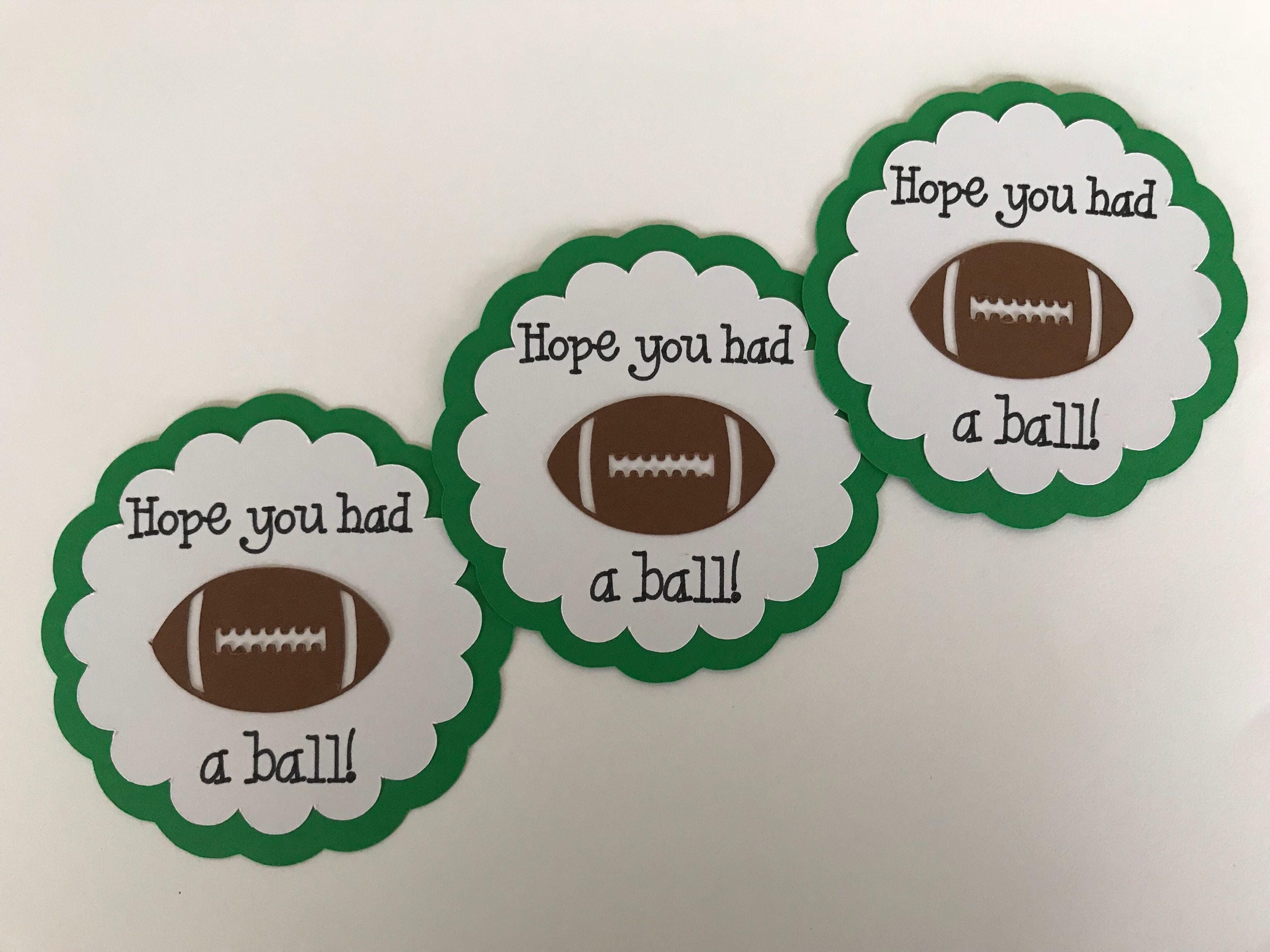 Football Birthday Favor Tags Had A Ball Favor Tag Football - Etsy