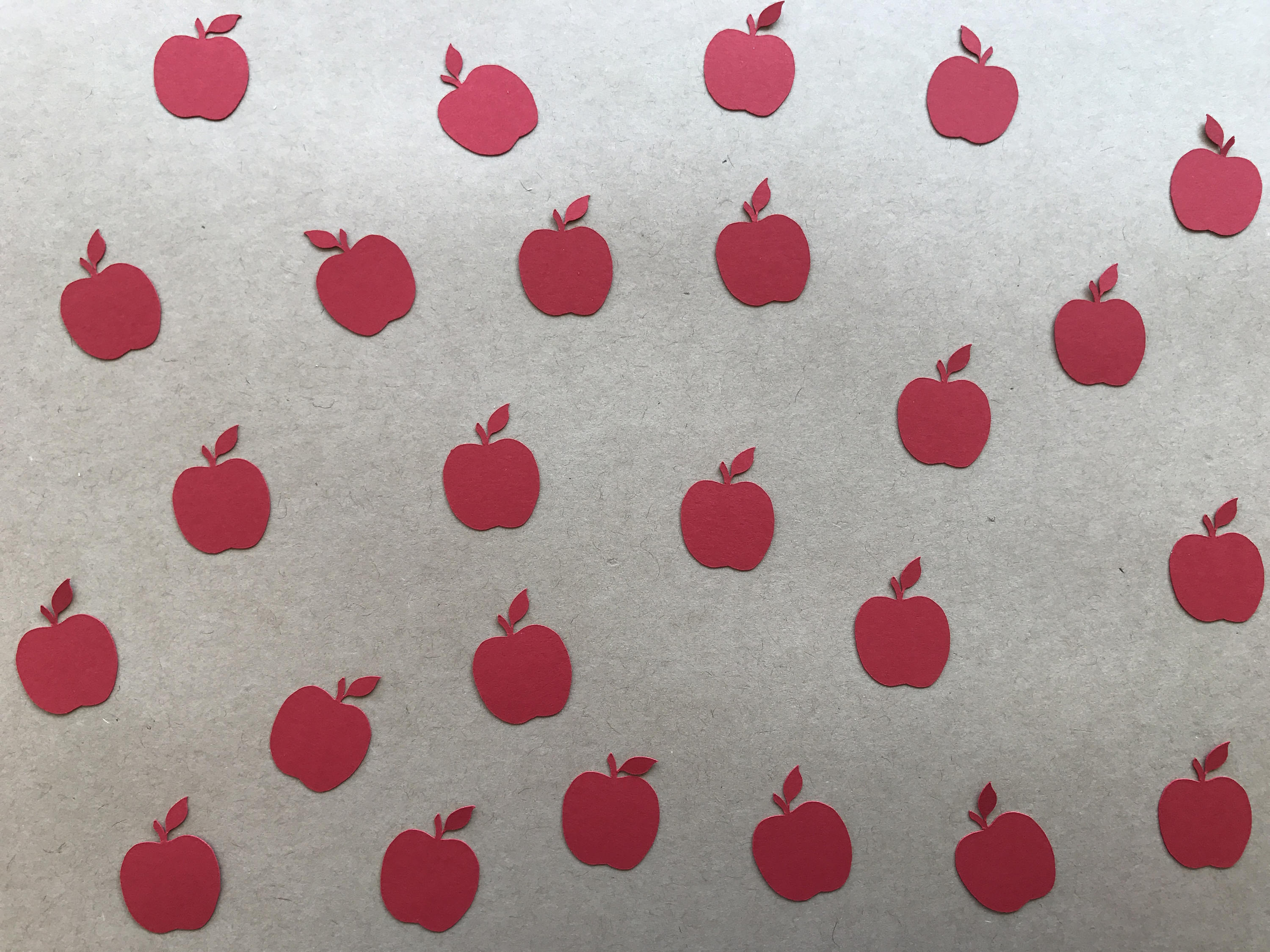 Red Apple Confetti Apple Decorations Teacher Decorations - Etsy