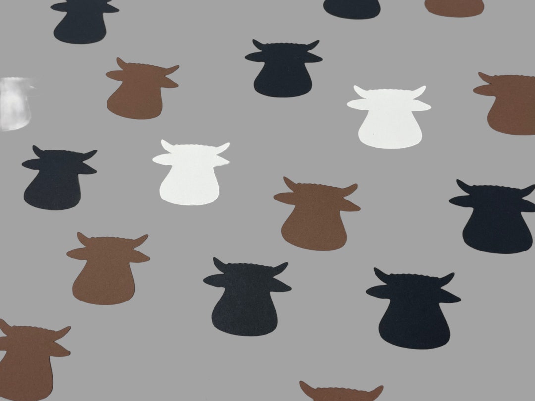 Cow Confetti - Cow Head Decor - Cow Birthday Party Supplies - Farm ...