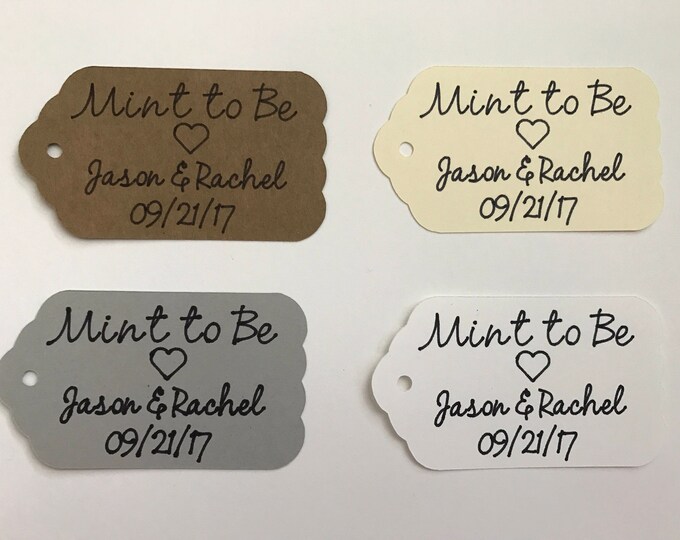 Mint to Be Labels, Mint Favor Tags Set of 20 - Etsy