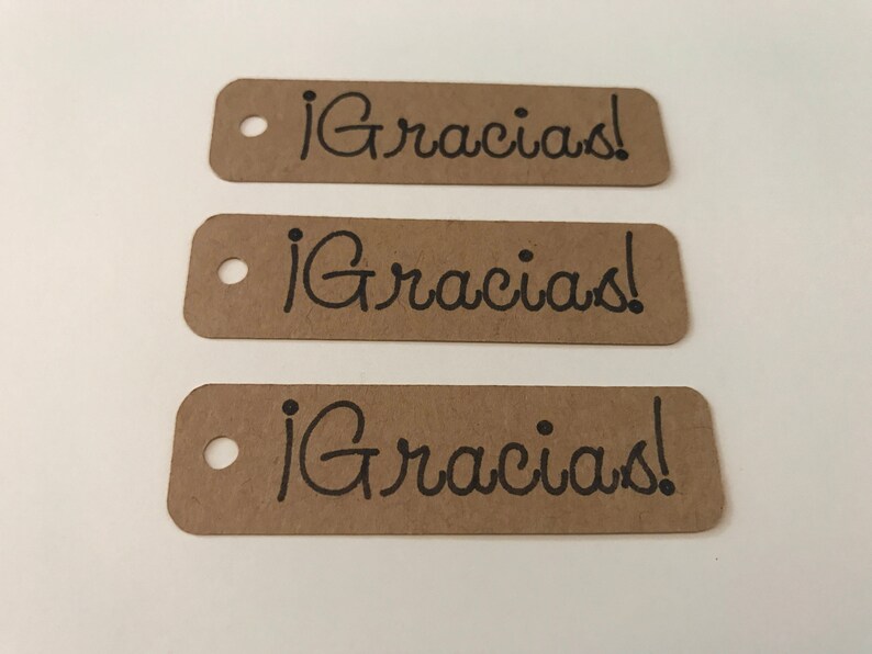 Gracias Tags Gracias Favor Tags Gracias Wedding Tags - Etsy