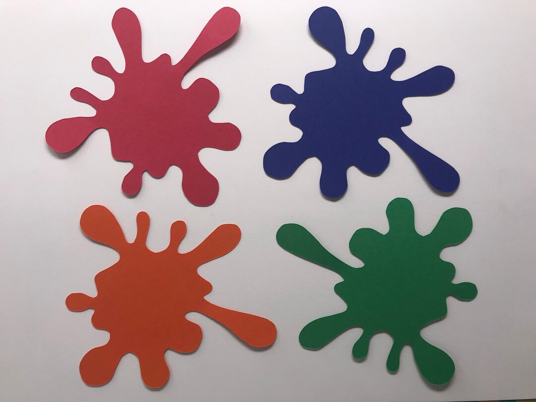 Paint Splatter Die Cuts - Paintball Birthday Party Decor - Art Party ...
