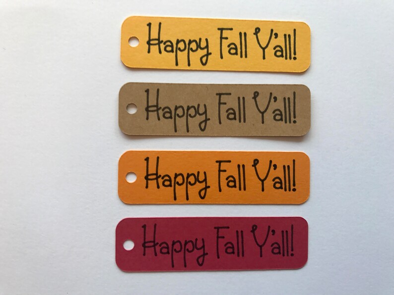 Happy Fall Y'all Tags Fall Party Favors Fall Tags - Etsy UK