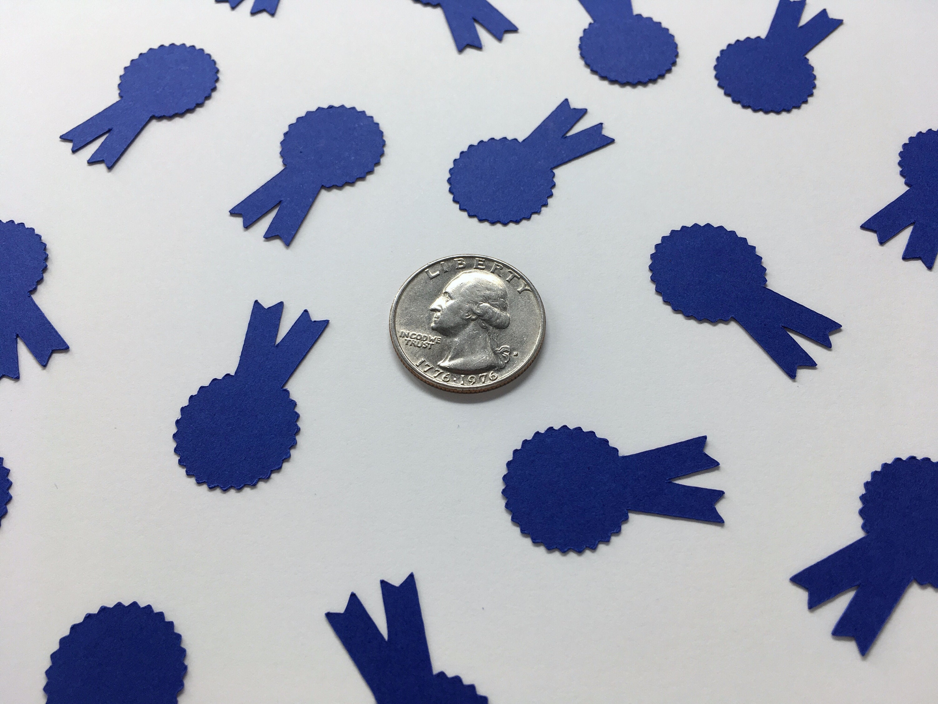 Blue Ribbon Confetti Blue Ribbon Decorations County Fair - Etsy