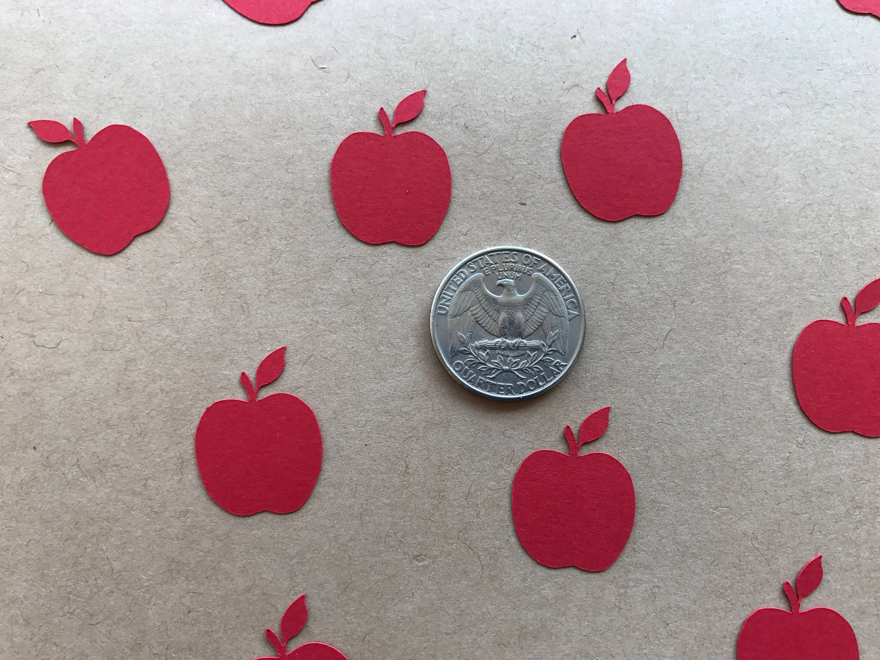 Red Apple Confetti Apple Decorations Teacher Decorations | Etsy