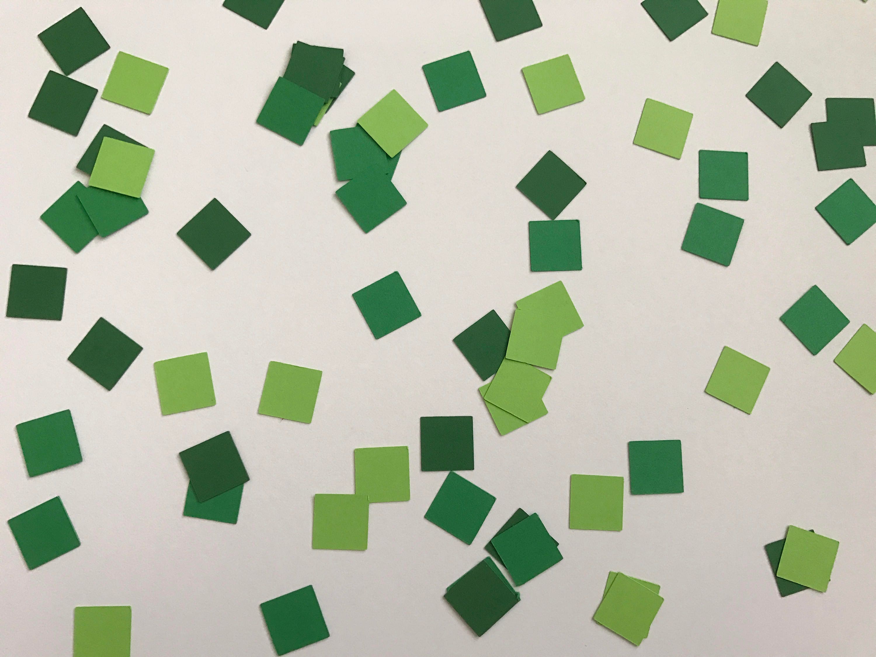 Shades of Green Confetti Green Birthday Party Decorations | Etsy