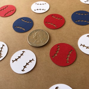 Baseball Confetti Red, White, and Blue Baseball Confetti Baseball ...