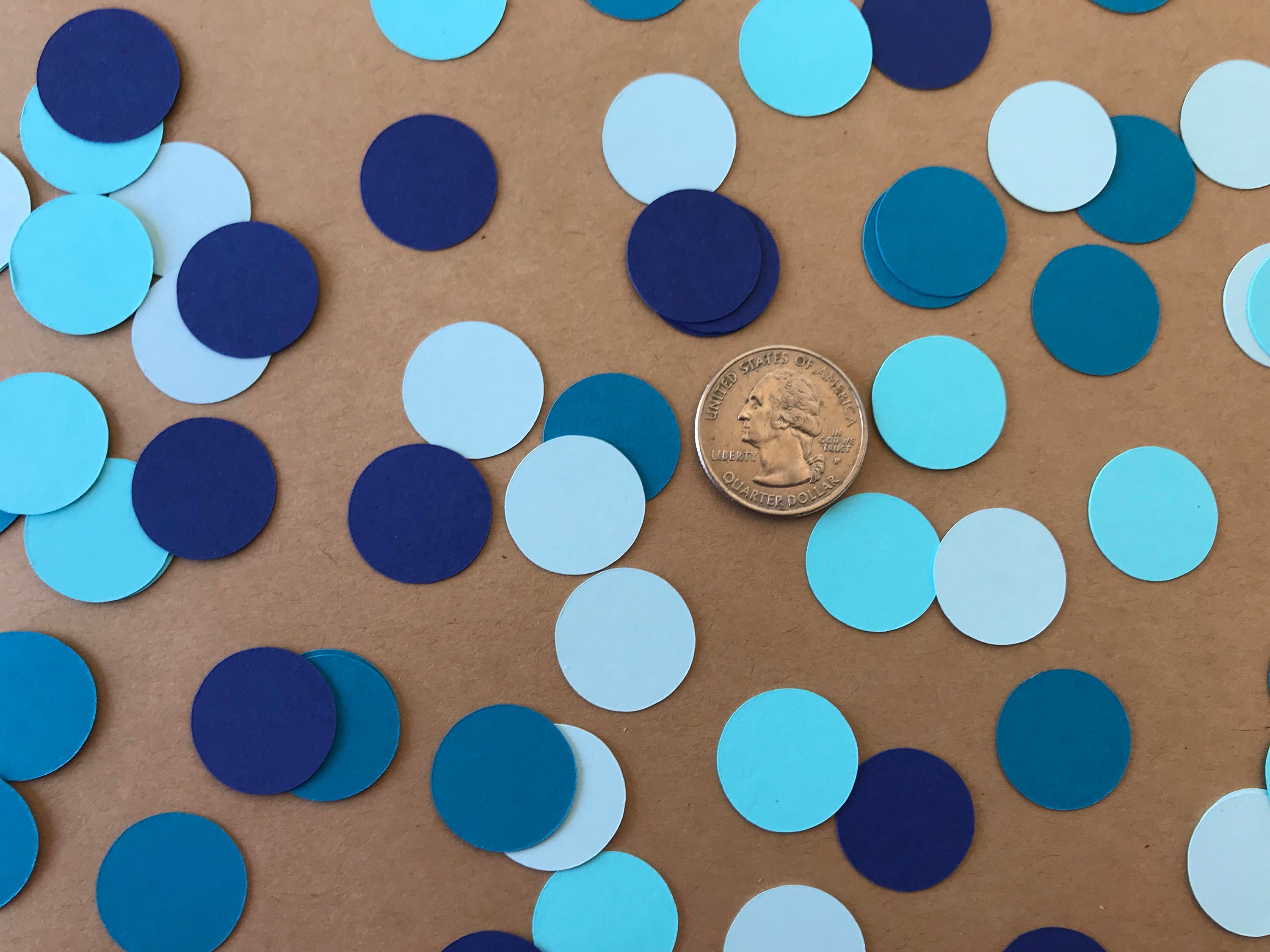 Blue Confetti Blue Dot Confetti Shades of Blue Confetti | Etsy